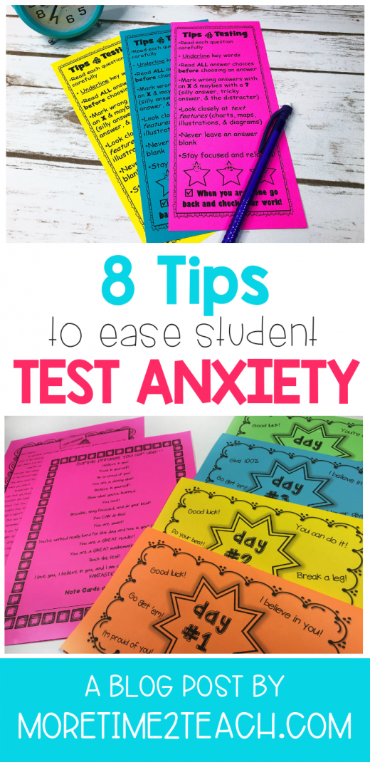 8 Ways to Help Ease Your Students' Test Anxiety - More Time 2 Teach